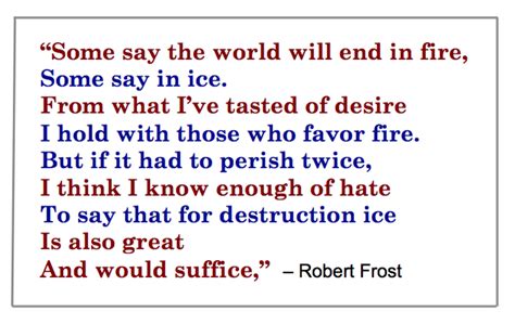 Robert Frost Poems Fire And Ice