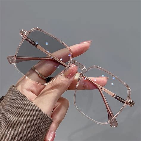Photochromic Anti Radiation Glasses Metal Eyeglass Eyeglasses For Woman