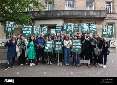 Bbc Ni Journalists On The Picket Line At Bbc Ni Broadcasting House In