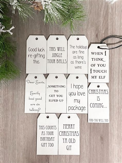 Funny Christmas Gift Tags SVG Adult Digital Laser File Gift Tags Sexy Xrated Holiday Tags SVG