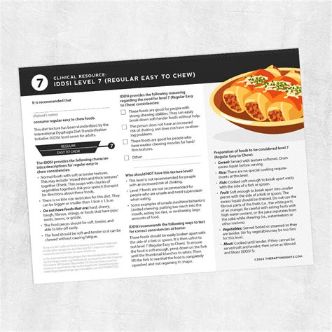 Clinical Resource Iddsi Level 7 Regular Easy To Chew Adult And Clinical Resource Iddsi Level 7 Regular Easy To Chew Adult And