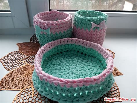 Корзинки шкатулки Все в ажуре вязание крючком Страна Мам