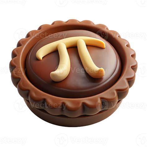 Chocolate Pie With Pi Symbol 52572675 Png