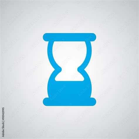 Flat Blue Hourglass Icon Stock Vector Adobe Stock