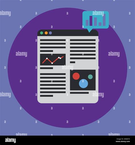 Analytics Infographics In Browser In Vector Eps Stock Vector Image