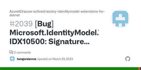 Bug Microsoftidentitymodeltokens
