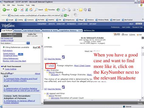 PPT Westlaw Topic Key Number Searching Westlaw Key Search Lexis Search Advisor PowerPoint