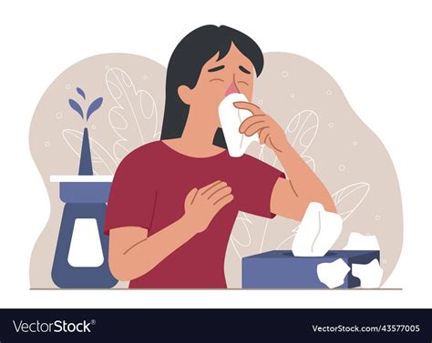 Runny Nose Concept Royalty Free Vector Image Vectorstock