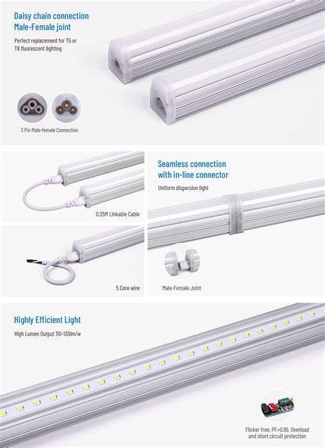 Single T5 Integrated Light With High Efficiency Light Engine For Long