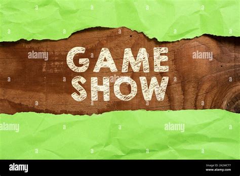 Hand Writing Sign Game Show Business Concept Program In Television Or Radio With Players That
