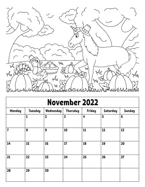 November 2022 Calendar Coloring Page Free Printable Coloring Pages