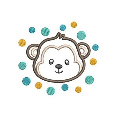 Monkey Applique Machine Embroidery Design Embroidery Library At