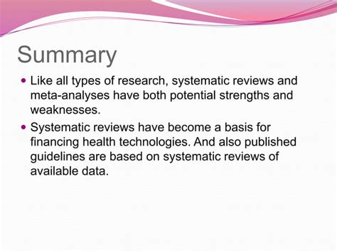 Systematic Review And Metaanalysis Pptx