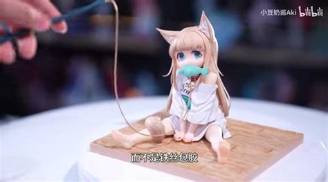 谁能拒绝这么可爱的猫娘呢！黄豆粉猫娘手办！ 哔哩哔哩