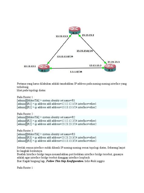 Konfigurasi Ospf Pada Mikrotik Pdf Metode And Bahan Ajar Komputer