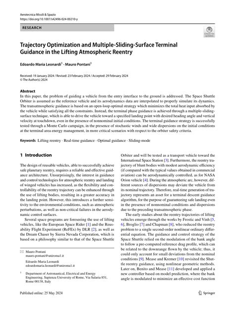 pdf trajectory optimization and multiple sliding surface terminal