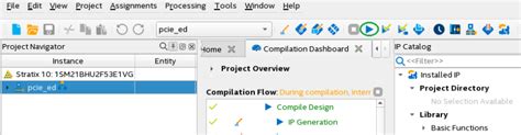 Compiling The Example Design In Intel Quartus Prime