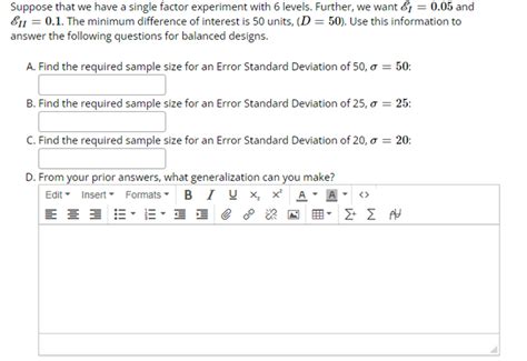 solved suppose that we have a single factor experiment with 6