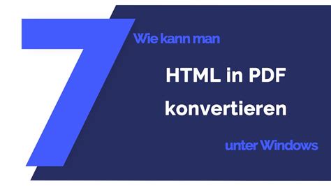 Html In Pdf Konvertieren Tutorial Youtube
