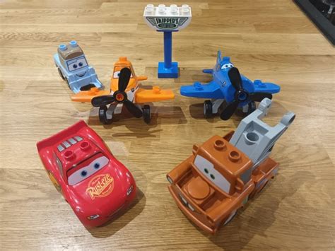 Duplo Pixar Cars Rust Eze Lightning Mcqueen Tow Mater Sparky Dusty