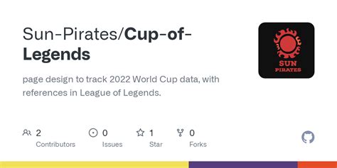 GitHub Sun Pirates League Of Legends Page Design To Track 2022 World
