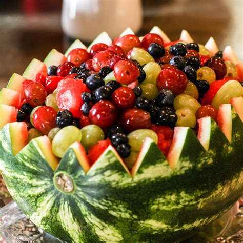 Fresh And Fruity Watermelon Salad Recipe Fruit Salad In Watermelon