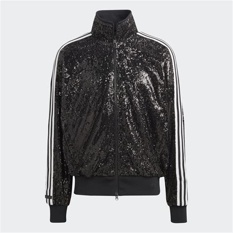 Mens Clothing Sequin Track Jacket Black Adidas Egypt