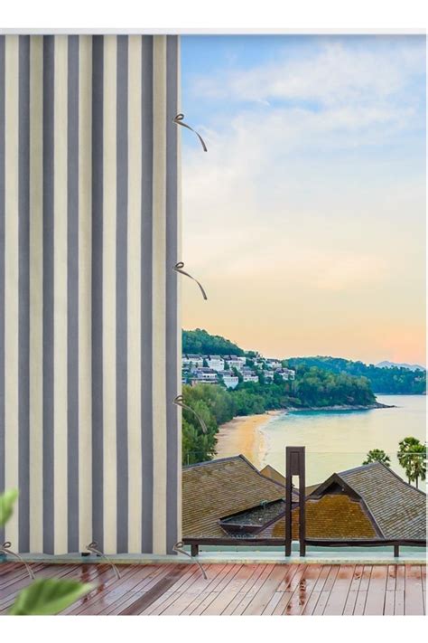 ALTINPAMUK Her Ölçüde Enxboy Seçenekli Bağcıklı Balkon Perdesi balkon