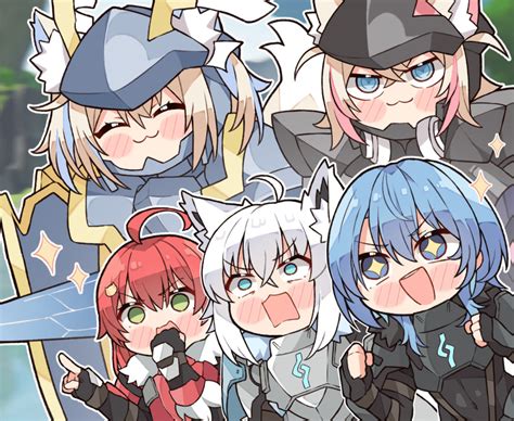 Kukie Nyan Fuwawa Abyssgard Hoshimachi Suisei Mococo Abyssgard