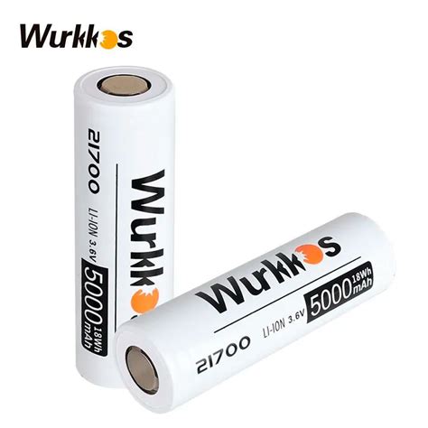 Аккумулятор для фонаря (1 шт) Wurkkos 21700 5000 mAh 3.7V / Литий ...