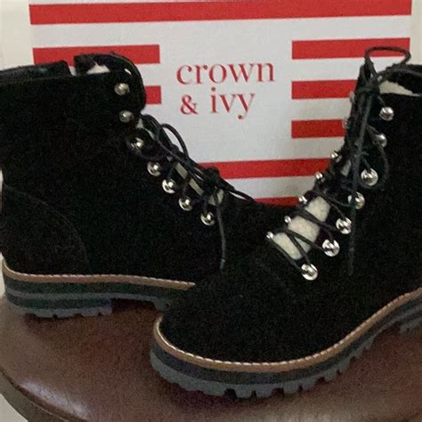 Crown And Ivy Shoes Crown And Ivy Black Ankle Boots Size 75 Poshmark