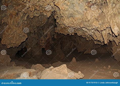 Inside The Cave Of Colossal Cave Mountain Park Stock Image