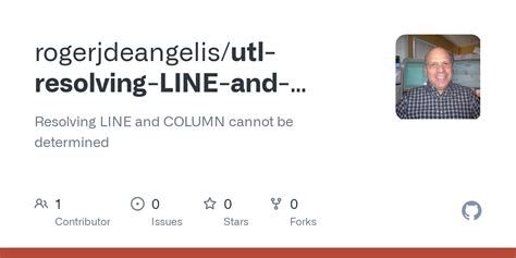 GitHub Rogerjdeangelis Utl Resolving LINE And COLUMN Cannot Be