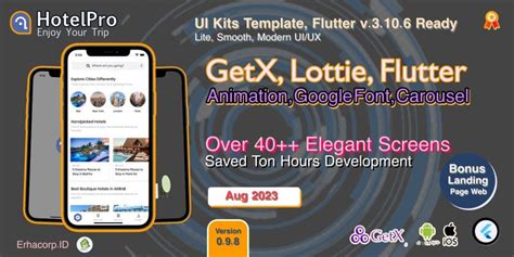hotelpro flutter template ui kit by erhacorpdotcom code market