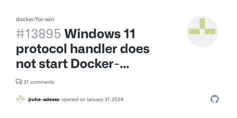 Windows 11 Protocol Handler Does Not Start Docker Desktop Since 4 27 0