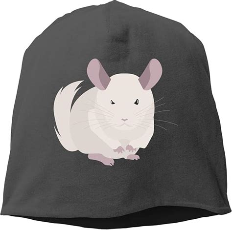 X Jusen Unisex Chinchilla White Bominant Knit Beanies Hat Hip Hop