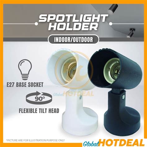 Spotlight Holder Indoor Outdoor E27 Base Socket Easy Installation
