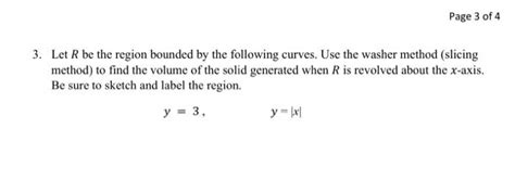 solved 3 let r be the region bounded by the following