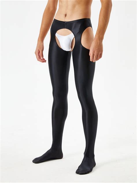 Mens Sexy Ultra Shiny Oil Glossy Pantyhose Tights High Elastic Opaque Stockings Ebay