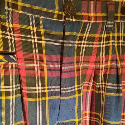 Funky Tartan Trousers Multi Coloured Check Pattern Depop