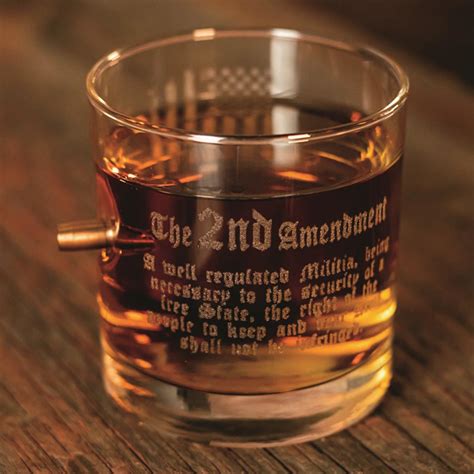 Benshot 2nd Amendment Rocks Glass 11 Ounce Sportsmans Guide