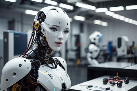 Premium Ai Image Ai Robotics Prototyping Center Futuristic Science