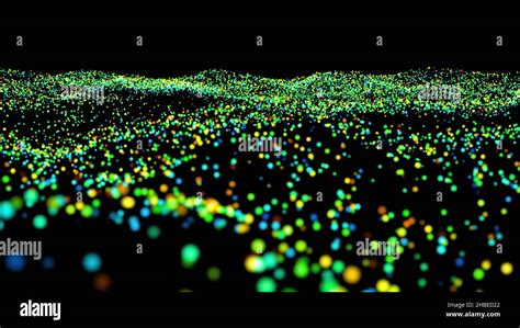 Plexus Fantasy Abstract Technology And Engineering Motion Background Rotating And Creating An