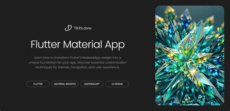 Customize Material App Widget In Flutter Apps