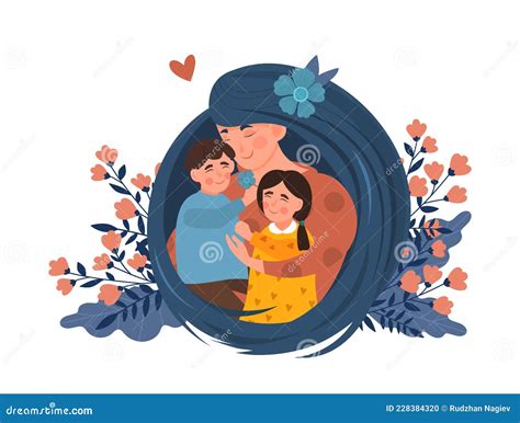 Concepto De Madre E Hijos Ilustración Del Vector Ilustración De Icono