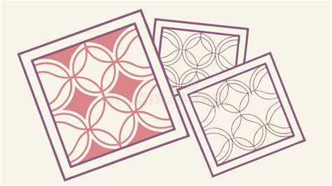 Geometric Square Tile Patterns Modern Design Abstract Illustration