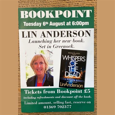 Dunoon Event Lins Latest Book Is Book 18 In Her Forensic Scientist