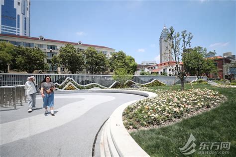 豫园站口袋公园建成开放复刻北宋名画窠石平远图