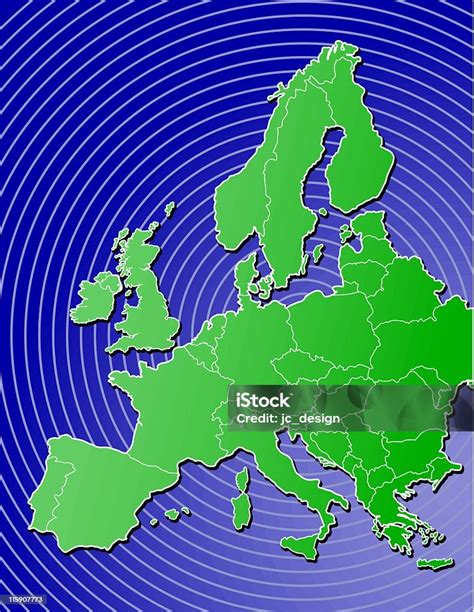 Stock Ilustrace Mapa Evropy Stáhnout Obrázek Nyní Mapa Navigační