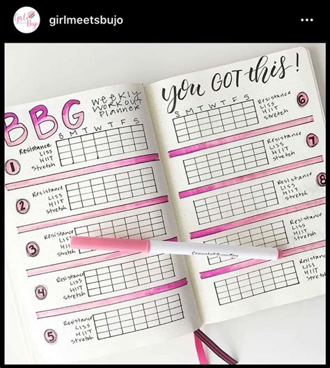 28 Bullet Journal Fitness Trackers To Achieve Your Health Goals